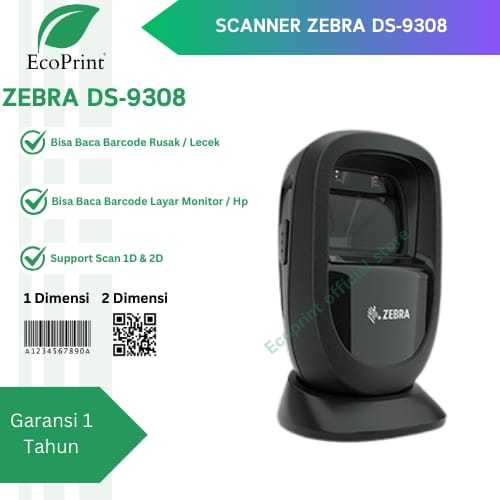 Jual ECOPRINT SCANNER ZEBRA DS9308 ( BARCODE SCANNER 2D Barcode Scanner ...