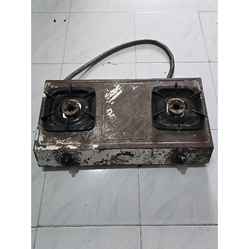 Jual Kompor Gas 2 Tungku Rinnai Tanpa Regulator Masih Berfungsi Baik