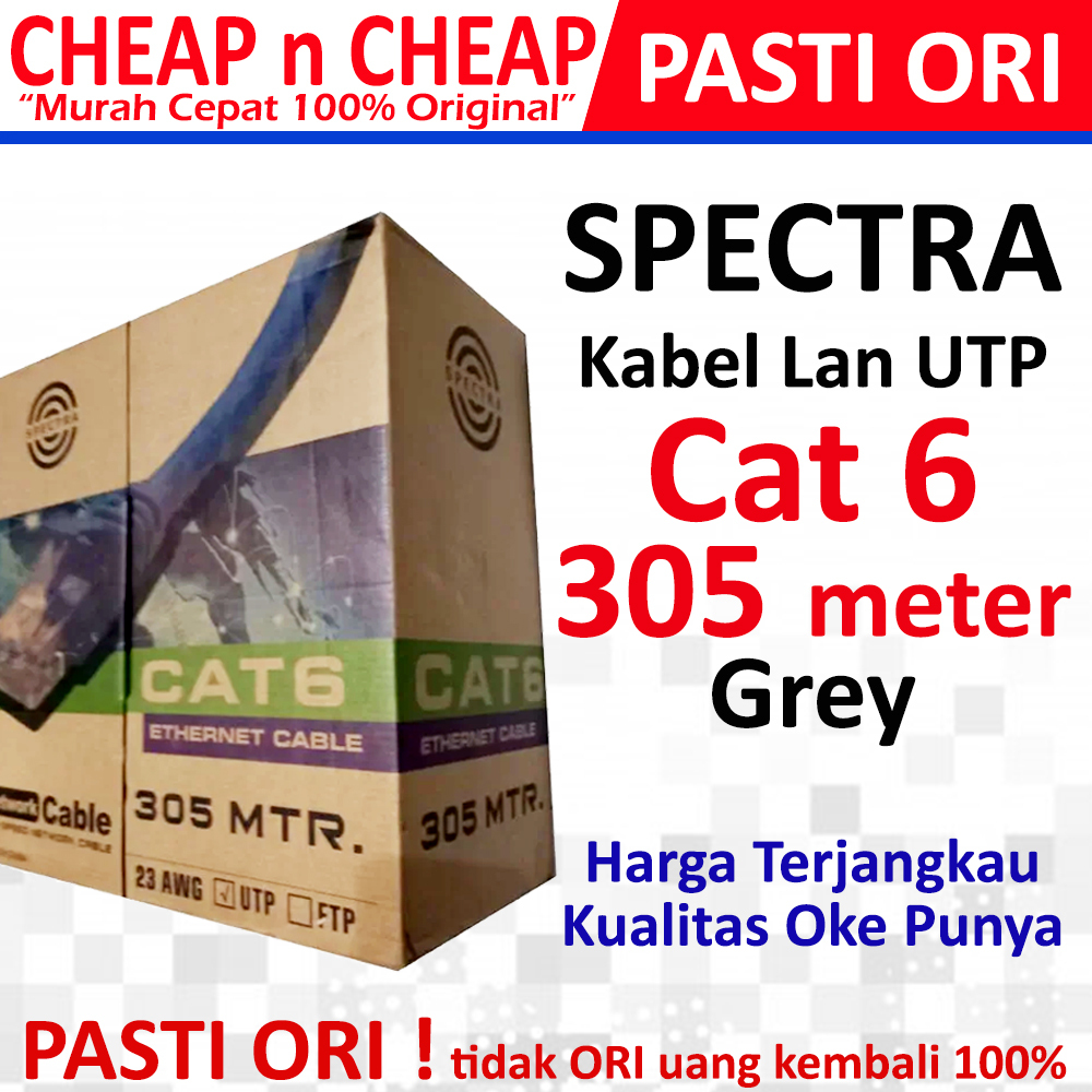 Jual Spectra UTP Cat 6 305 Meter - Kabel Lan UTP Internet | Shopee ...