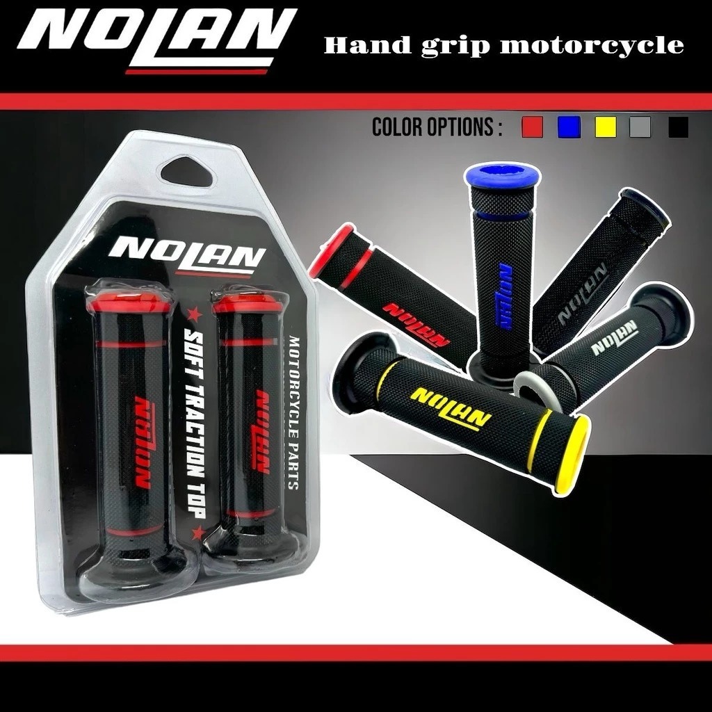 Jual HAND GRIP NOLAN GRIP KARET MODEL GERIGI BLACK SERIES MOTOR vario ...