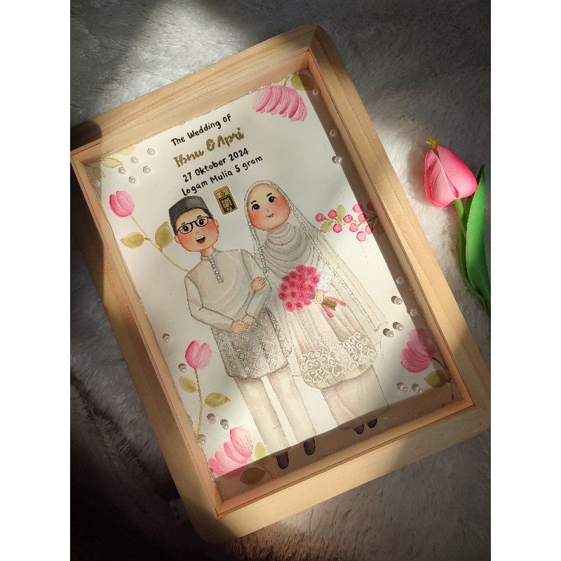 Jual Mahar Ilustrasi Gambar Custom ukuran 30x40cm | Shopee Indonesia