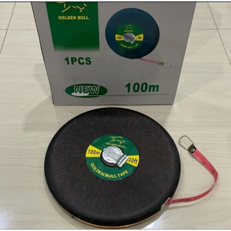 Jual meteran gulung bulat kain 100 meter golden bull rules measuring ...