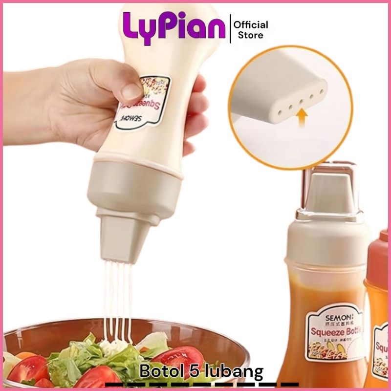 Jual Botol Saus Semon bottle 280ml 5 lubang - botol saus sambel botol ...