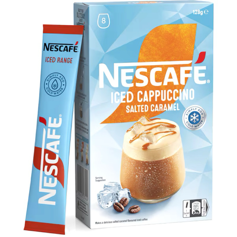 Jual Nescafe Iced Cappuccino Salted Caramel Coffee Sachets 8 Pack ...