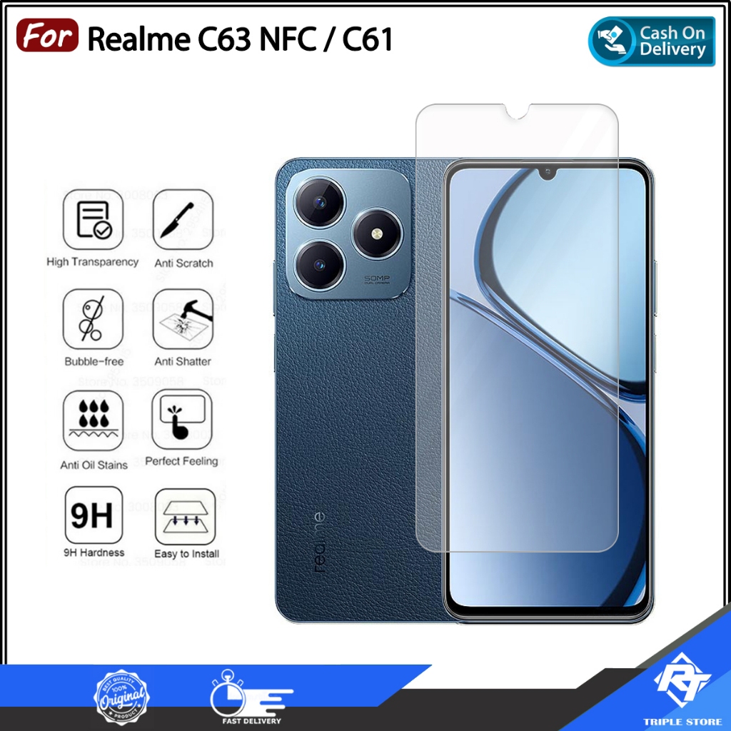 Jual Tempered Glass Bening TIDAK Full Screen Realme C61 C63 NFC C65 4G 5G C67 4G Realme C53 C51 ...