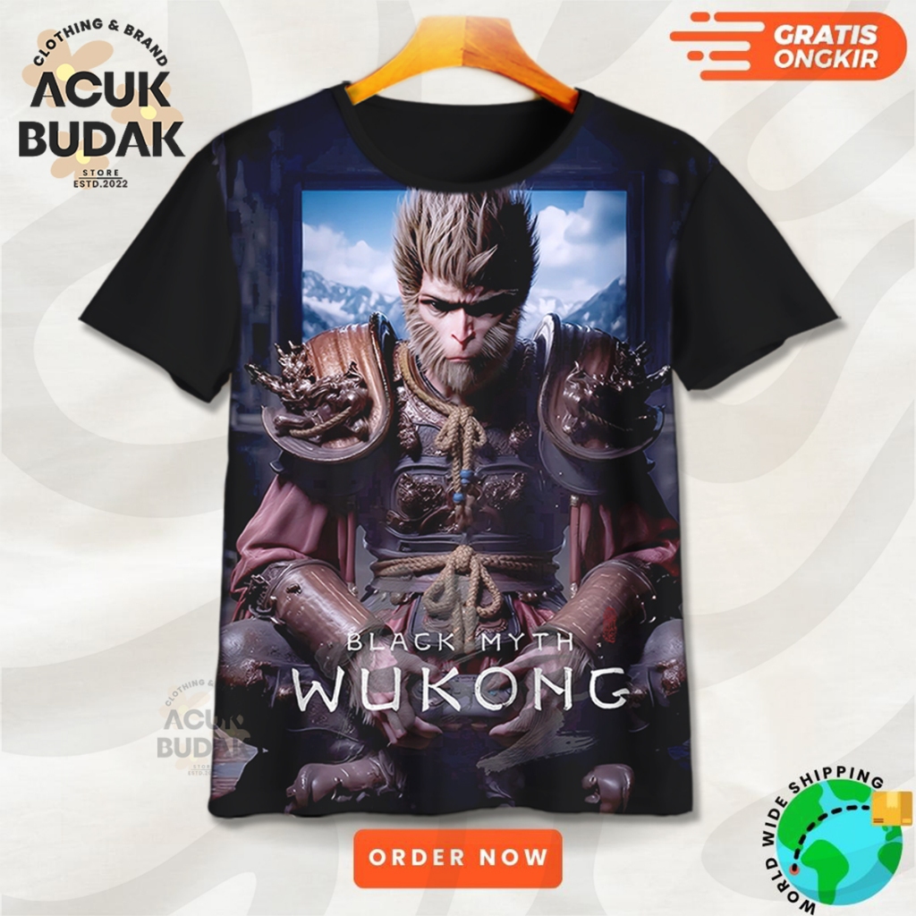 Jual Baju Kaos Anak Game Viral Black Myth Wukong V22 / Pakaian Anak ...