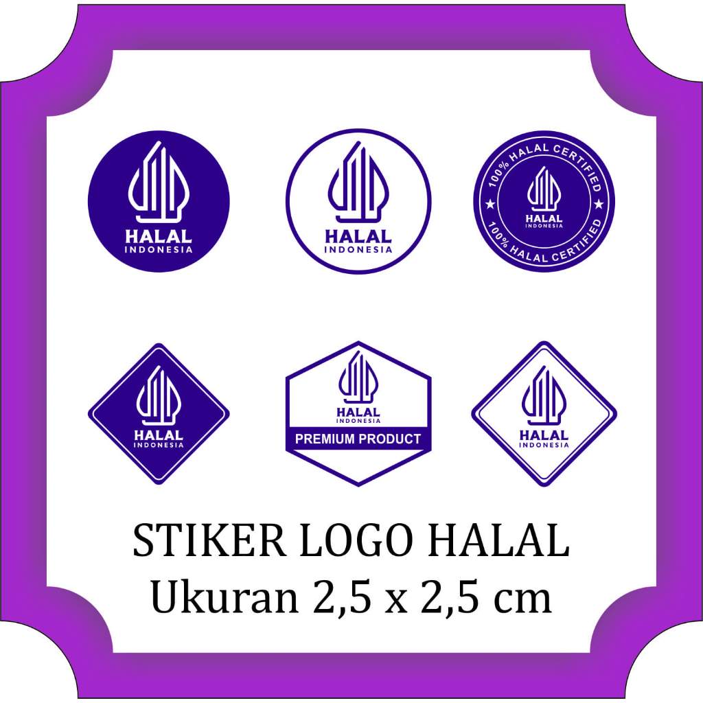 Jual STICKER LABEL LOGO HALAL INDONESIA (BARU), UKURAN 2,5 CM (isi 176 ...