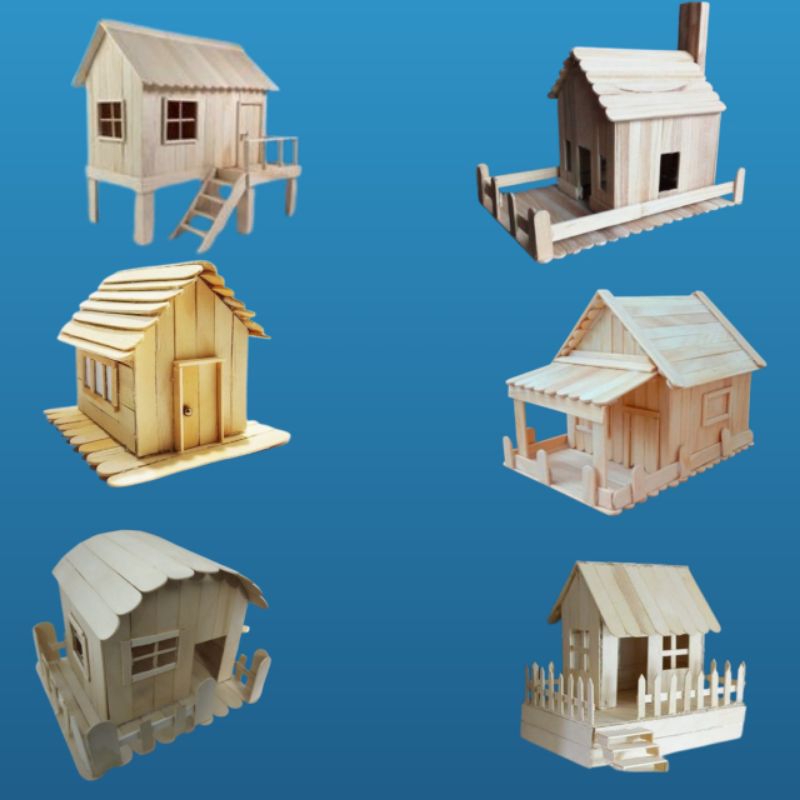 Jual miniatur rumah dari stik es krim | Shopee Indonesia