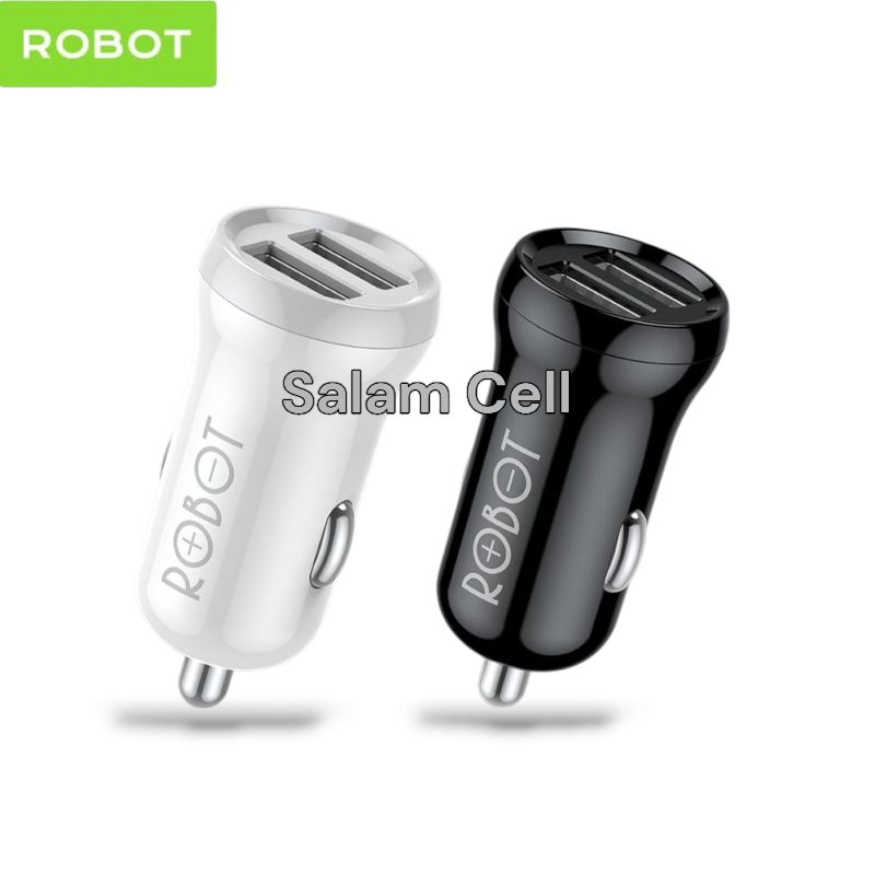 Jual Charger Mobil ROBOT RT-C07 2,4A Dual Usb Bonus Kabel Data Micro Usb Original Robot c07 ...