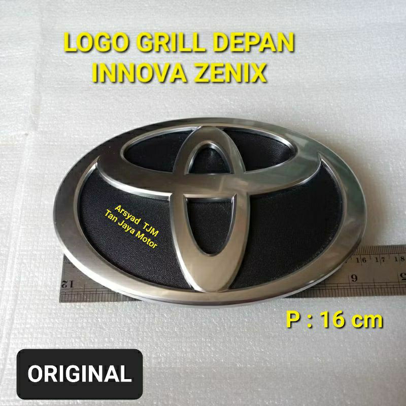 Jual Emblem Logo Grill Plus Breket Toyota Innova Zenix ORIGINAL ...