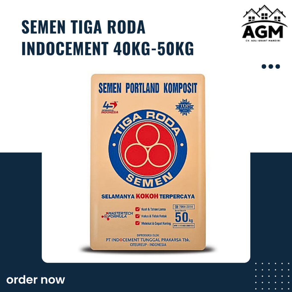 Jual SEMEN TIGA RODA INDOCEMENT 40KG-50KG | Shopee Indonesia