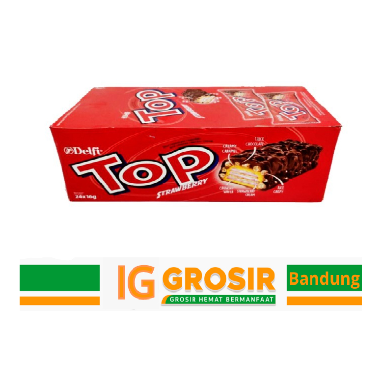 Jual Top Wafer Strawberry 1000 (1 Box / 24 Pcs) | Shopee Indonesia
