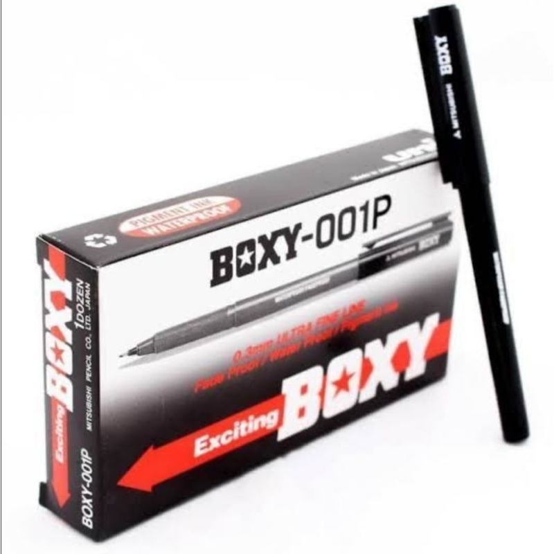 Jual (12 pcs) Pen Boxy 001P 0,3mm | Shopee Indonesia
