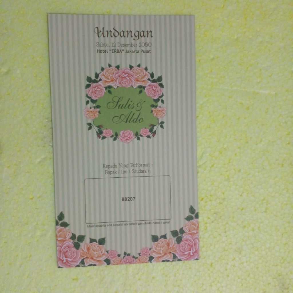 Jual print UNDANGAN NIKAH ERBA 88207 PERNIKAHAN SUNAT SUNATAN KHITAN ...