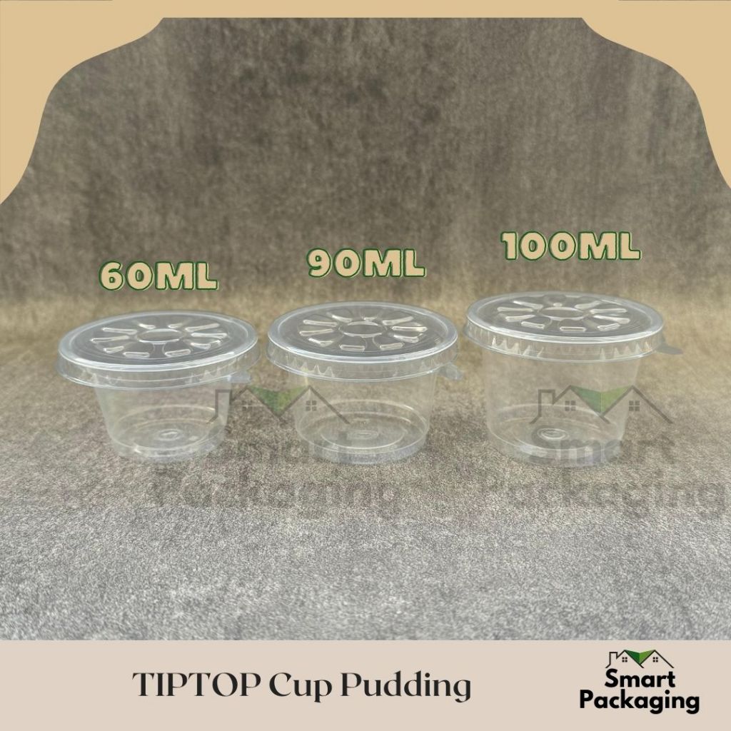 Jual [ISI 50 PCS] TIPTOP Cup Pudding 60ml 90ml 100ml / Gelas Plastik ...