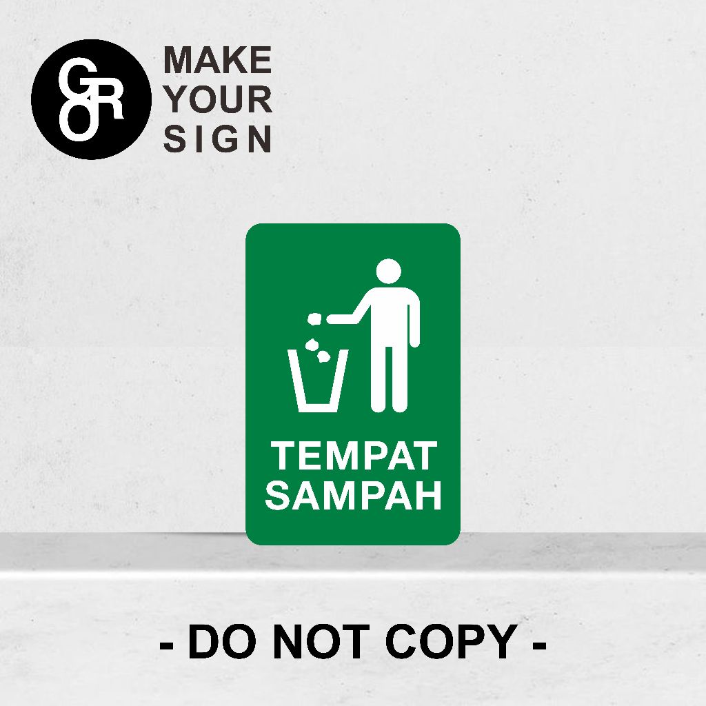 Jual Rambu Sign Plang/Plat Alumunium/Lalu Lintas Tempat Sampah 20cm x ...
