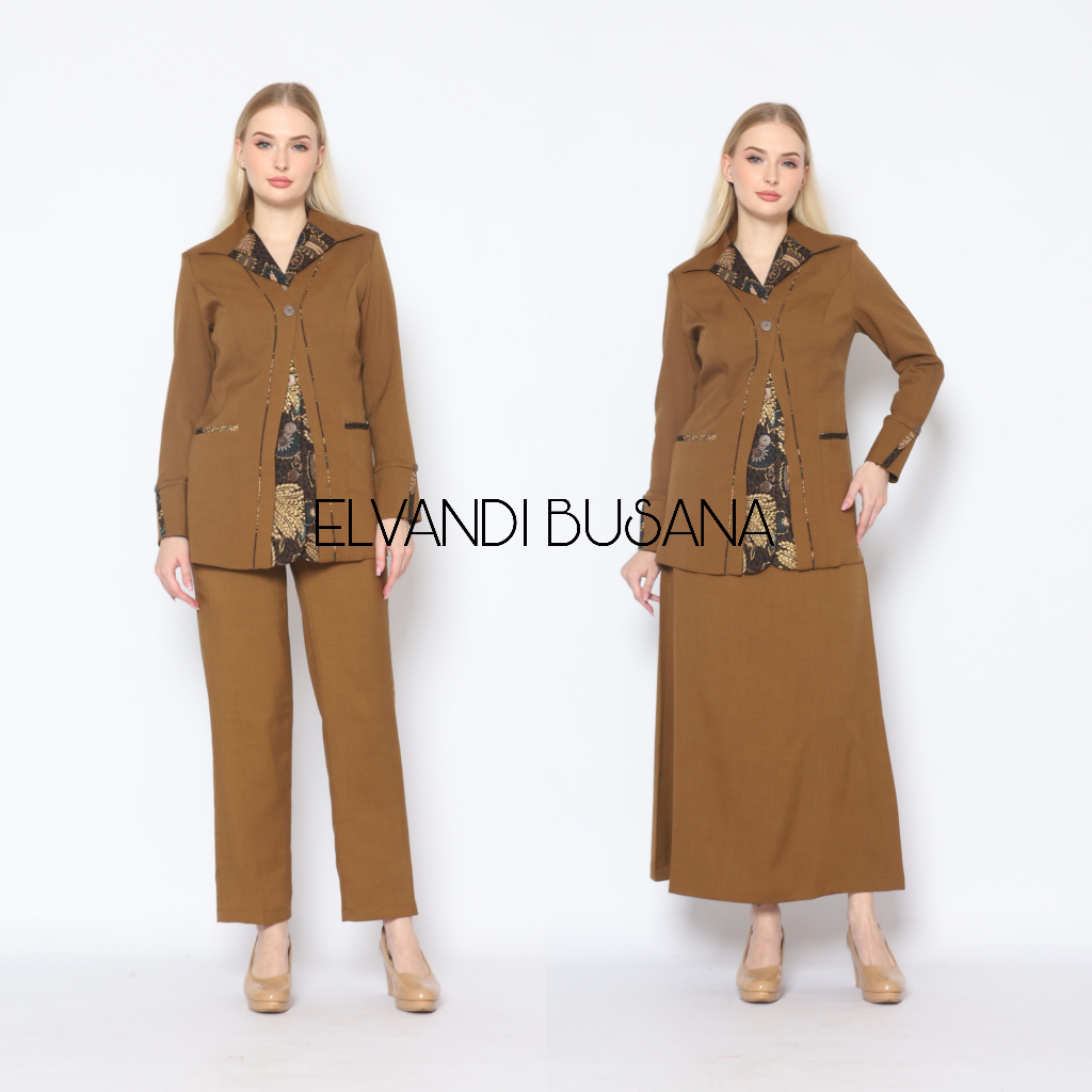 Jual Blazer Wanita Baju Kerja Kantor Seragam Dinas PDH PNS Pemda Guru ASN Wanita kode 6602 Pemda ...