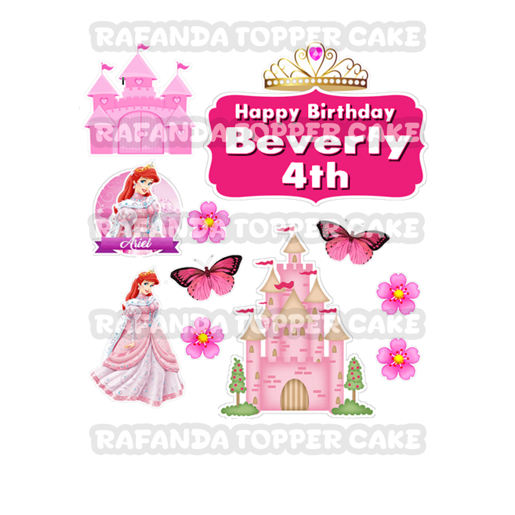 Jual Topper kue ulang tahun princess ariel disney toper bolu ultah ...