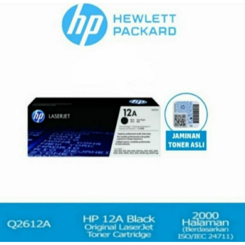 Jual Toner hp laserjet 12A black (Q2612A) original | Shopee Indonesia