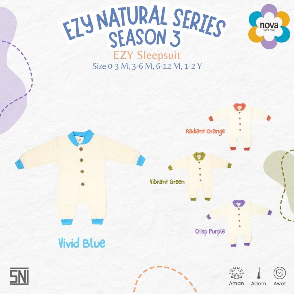 Jual NOVA EZY Natural Series - Ezy Sleepsuit - Sleepsuit Bayi Dan Anak ...