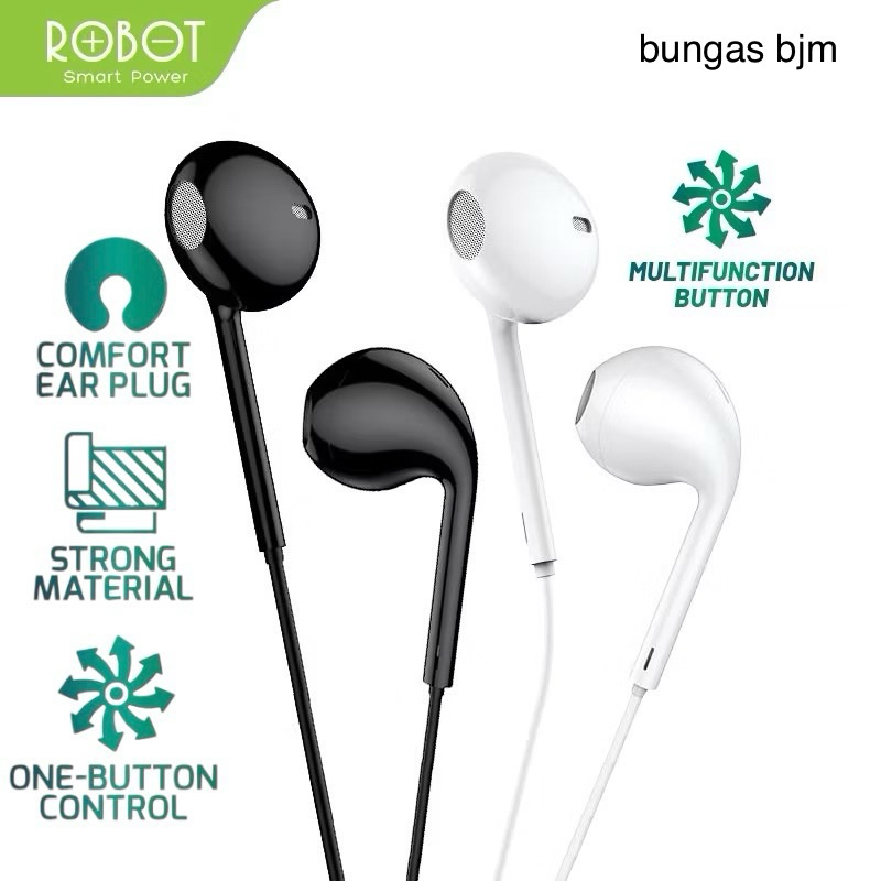 Jual headset ROBOT RE10 semi in clear and comfortable wired ORIGINAL ...
