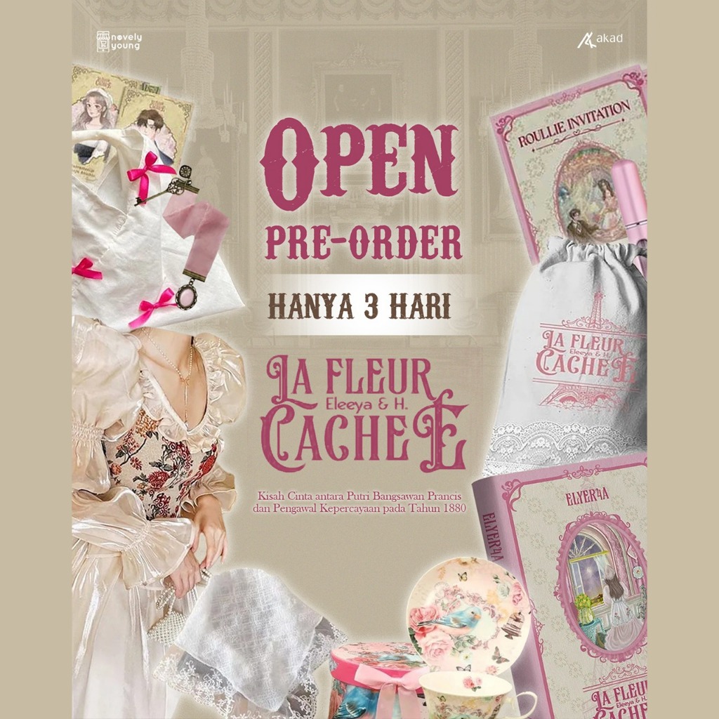 Jual (Bonus Pin & Photostrip) Novel La Fleur Cachee - Elyer - Akad - Gratis Biaya Packing ...