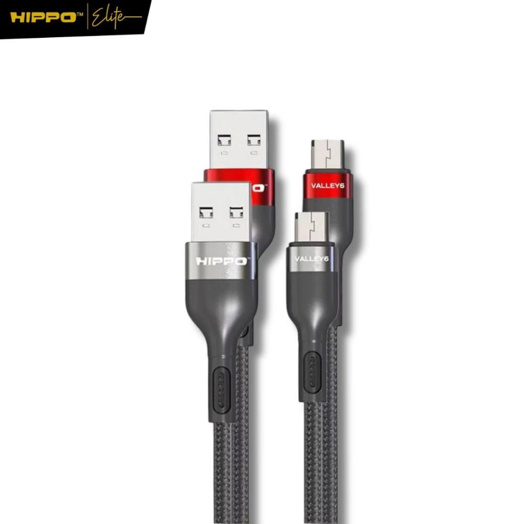 Jual Hippo Kabel Data Valley 6 USB MICRO, TYPE C , LIGHTNING 3A Quick Charge 3.0 dan 2,4 Fast ...