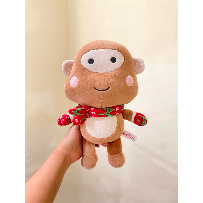Jual Boneka Karakter Monkey Syal Lucu size 35cm Original / Boneka ...