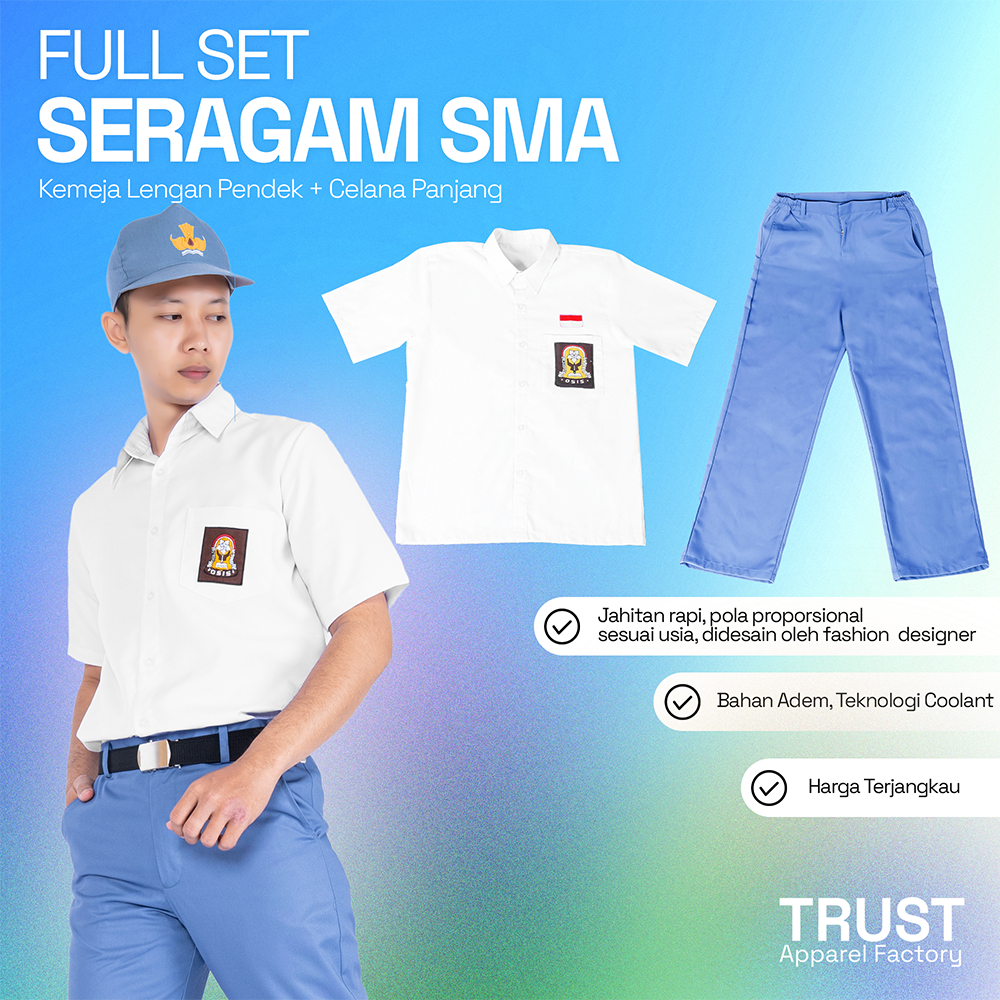 Jual Trust Apparel Factory - Set Seragam SMA / Seragam Sekolah Putra ...