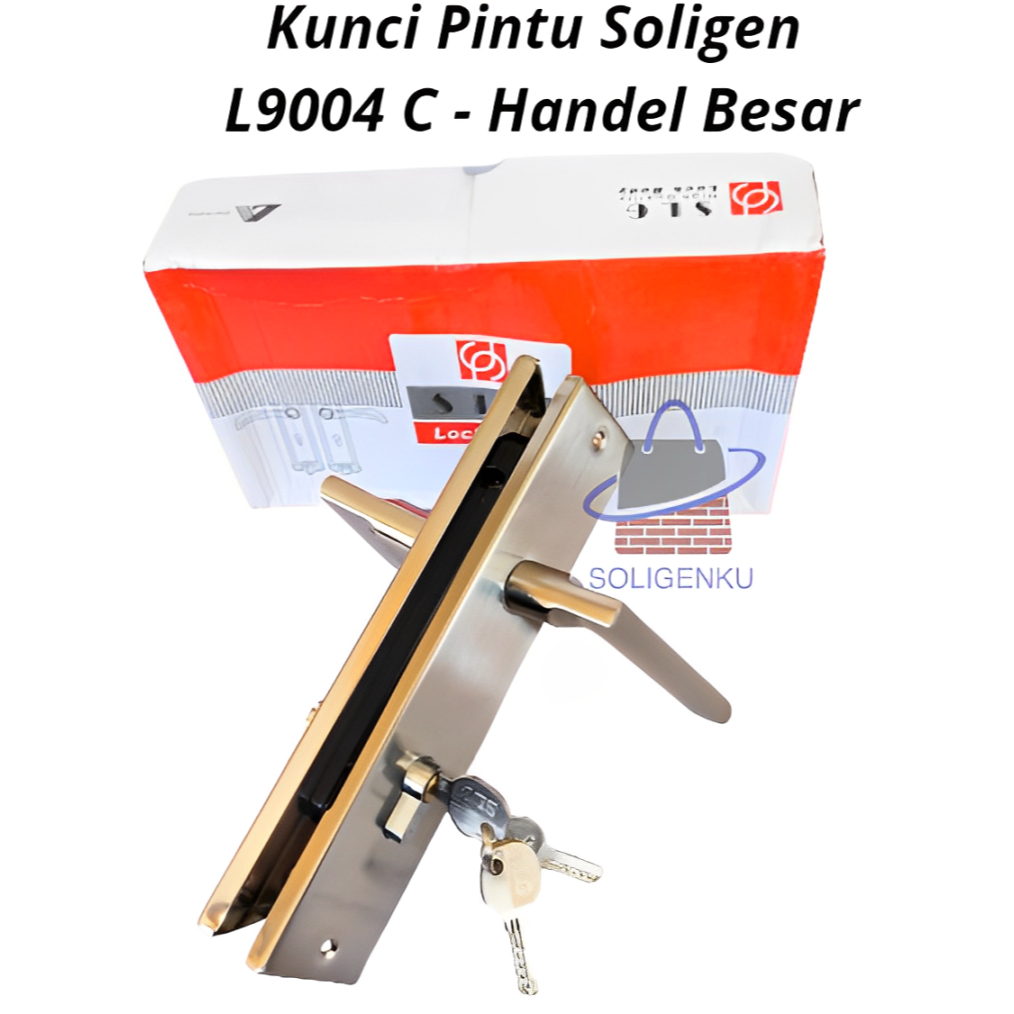 Jual Handle Gagang Kunci Pintu Rumah Set Soligen L9004 / Handle Pintu ...