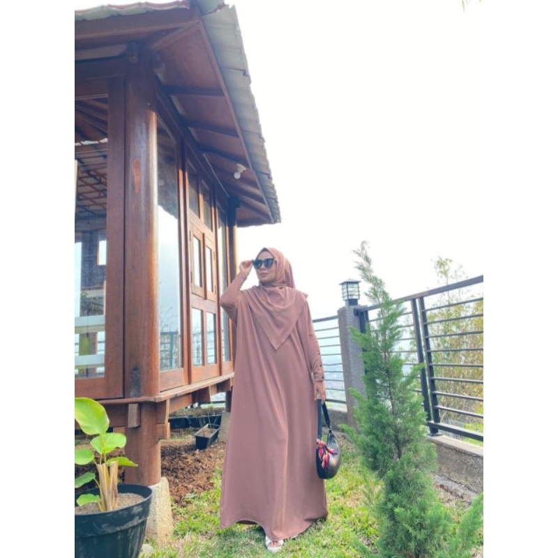 Jual ABAYA SET HIJAB KNIT SNOWY BY DENYAN (KA) | Shopee Indonesia