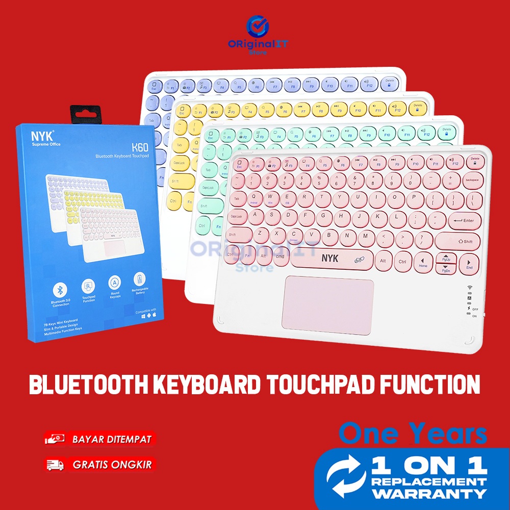 Jual Bluetooth Keyboard Touchpad NYK K60 | Shopee Indonesia