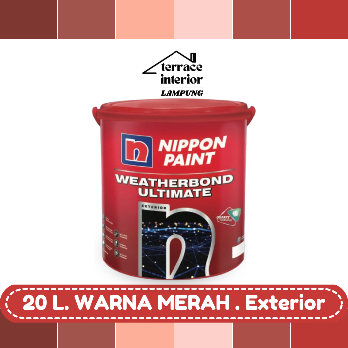 Jual Cat Tembok Nippon Paint Ultimate warna Merah Ukuran 20 L | Shopee ...