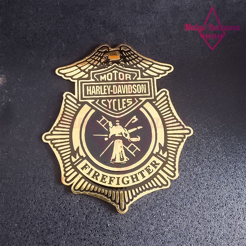Jual Plat Emblem Motor Harley Firefighter Plat Komunitas Harley ...
