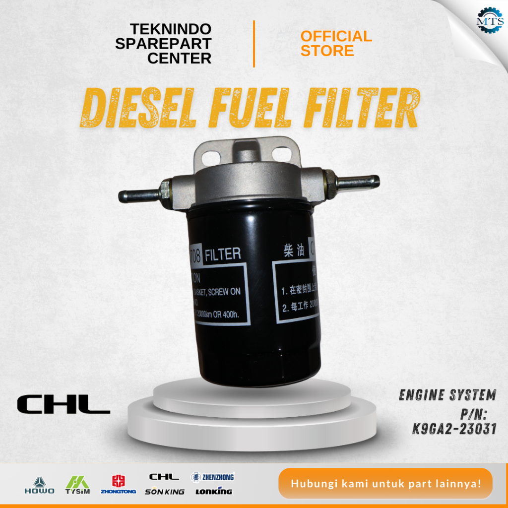 Jual Diesel fuel filter | K9GA2-23031 | Type Model: Lonking | Spec ...