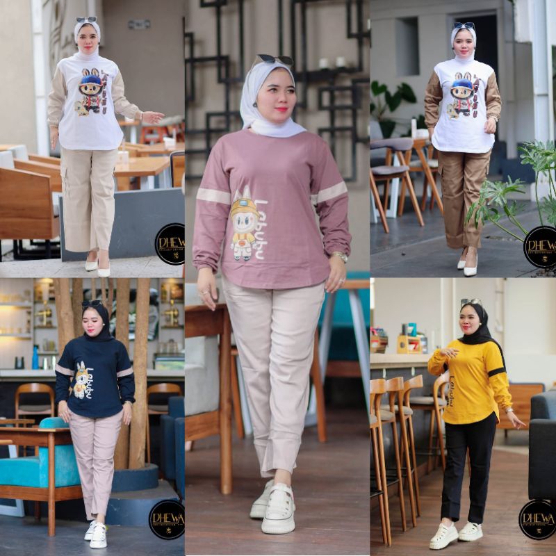 Jual SET KULOT LABUBU BY DHEWA/SET TUNIK GOOD DAY | Shopee Indonesia