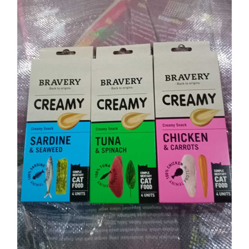 Jual Bravery cat creamy treats hypoallergenic mono protein snack kucing ...