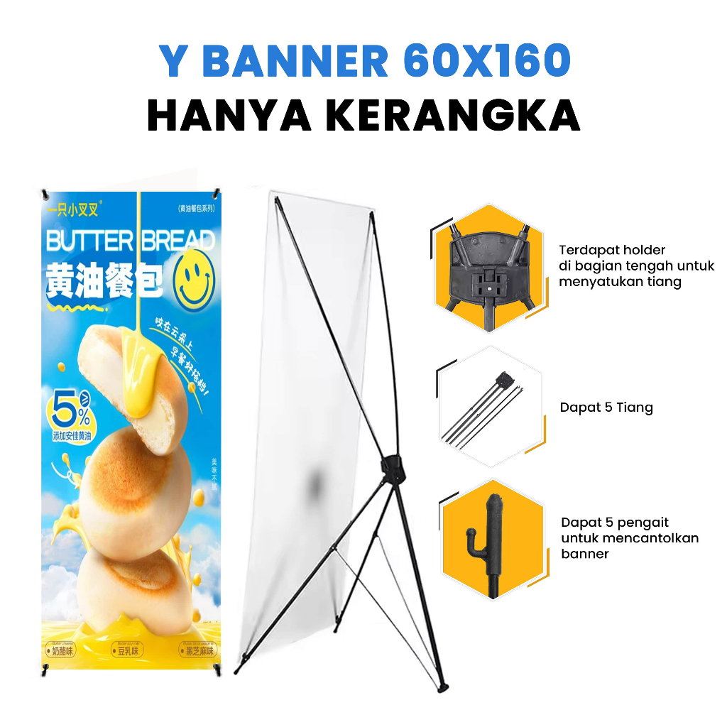 Jual Standing Y Banner - Stand Rangka Tiang Spanduk Berdiri Tripod ...