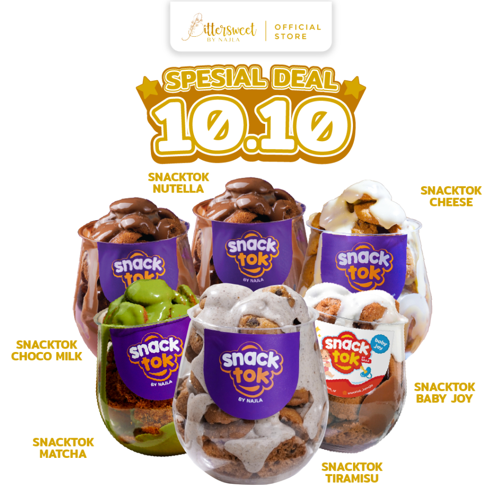 Jual Paket 6 Snacktok Full Cookies ( Nutella + Choco Milk + Cheese ...