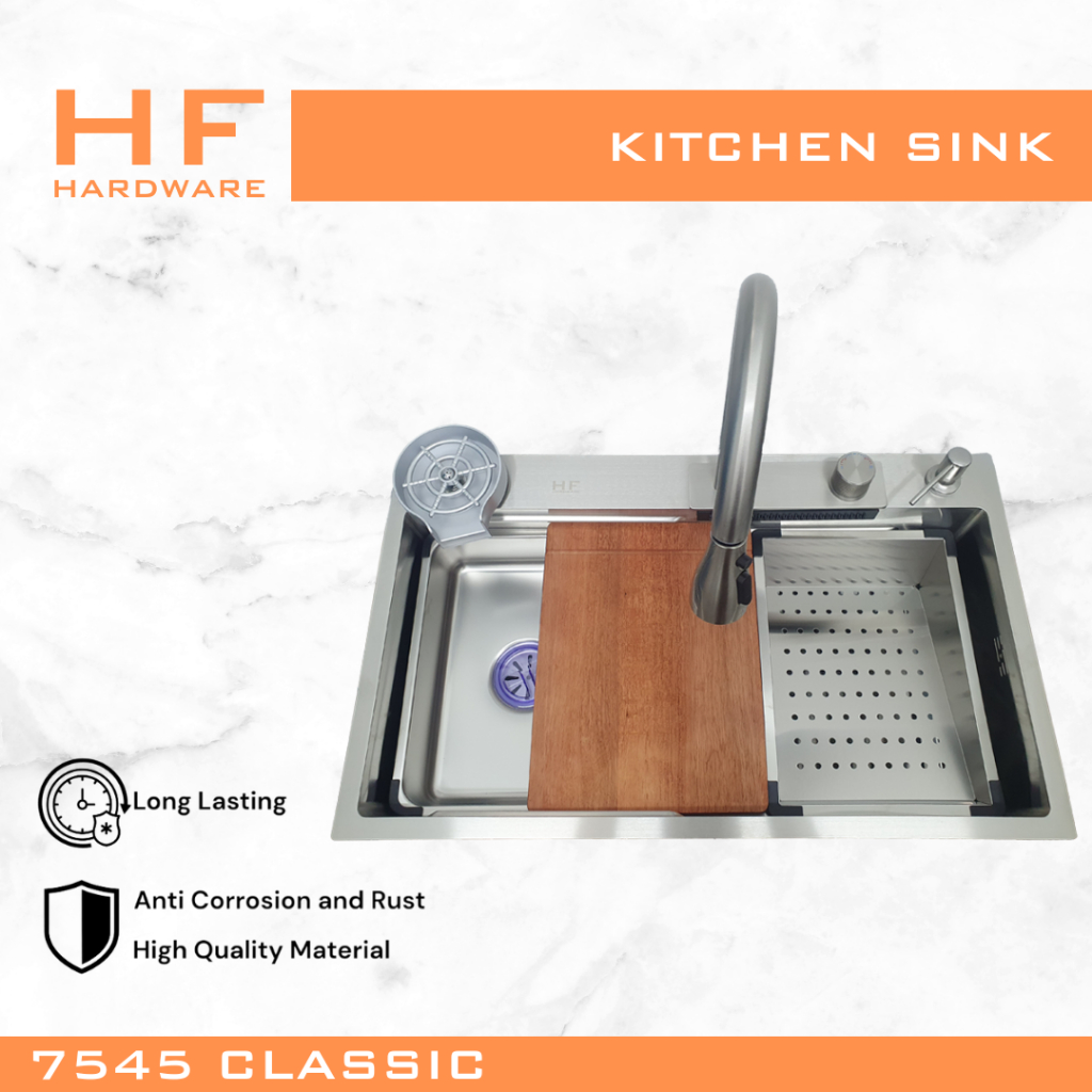 Jual HF HARDWARE 7545 7546 Bak Cuci Piring Kitchen Sink Waterfall Dapur ...