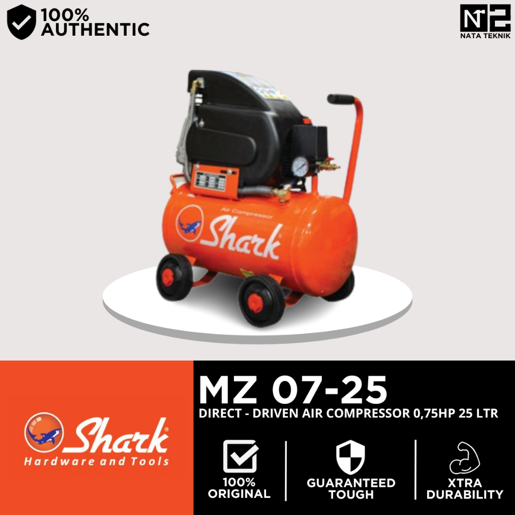 Jual SHARK MZ0725 Kompresor Angin 0.75 Hp 25 Liter Direct Driven ...