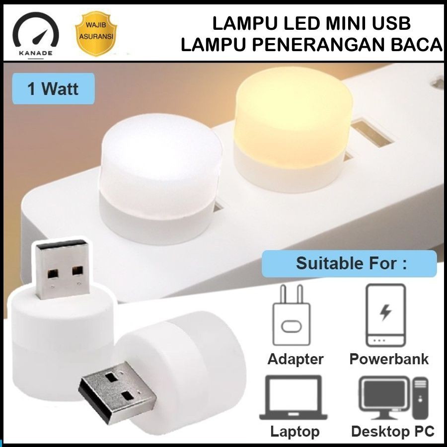 Jual Lampu LED Mini USB Portable / Lampu Penerangan Untuk Baca Belajar ...