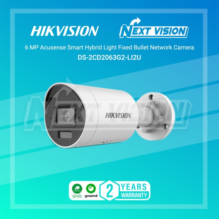 Jual DS-2CD2063G2-LI2U - HIKVISION IP 6MP ACUSENSE SMART HYBRID LIGHT BULLET AUDIO CAMERA ...