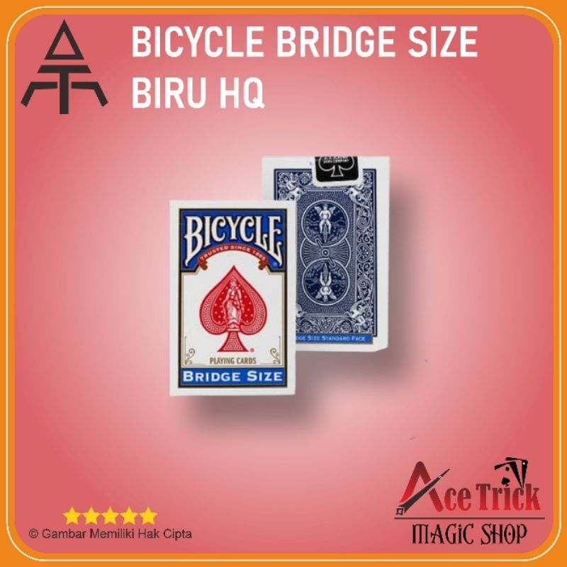 Jual Kartu Remi Bicycle Bridge Size Biru H Quality | Shopee Indonesia