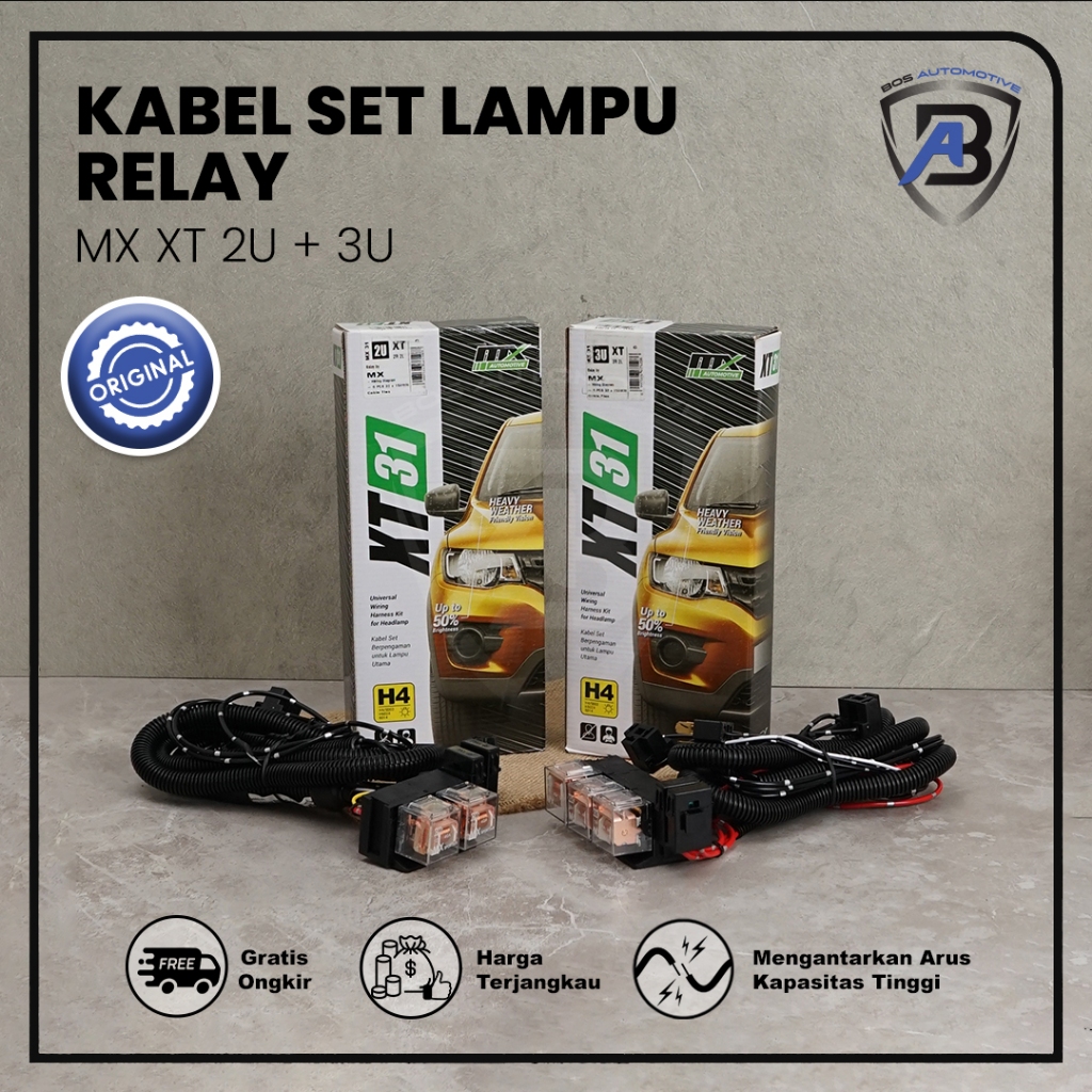 Jual [MX] Kabel Relay Set Lampu H4 Mobil XT SERIES 3 Relay 12v Untuk 2 ...