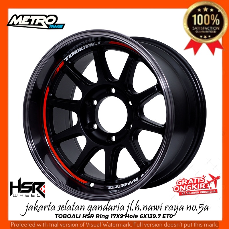 Jual velg mobil racing ring 17 pcd 6x139,7 untuk pajero fortuner hiluxColorado, Cheyenne, D-Max ...