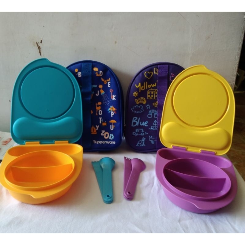 Jual Wadah Bekal Anak Tupperware Kiddos Lunch Box (1 set*) | Shopee ...