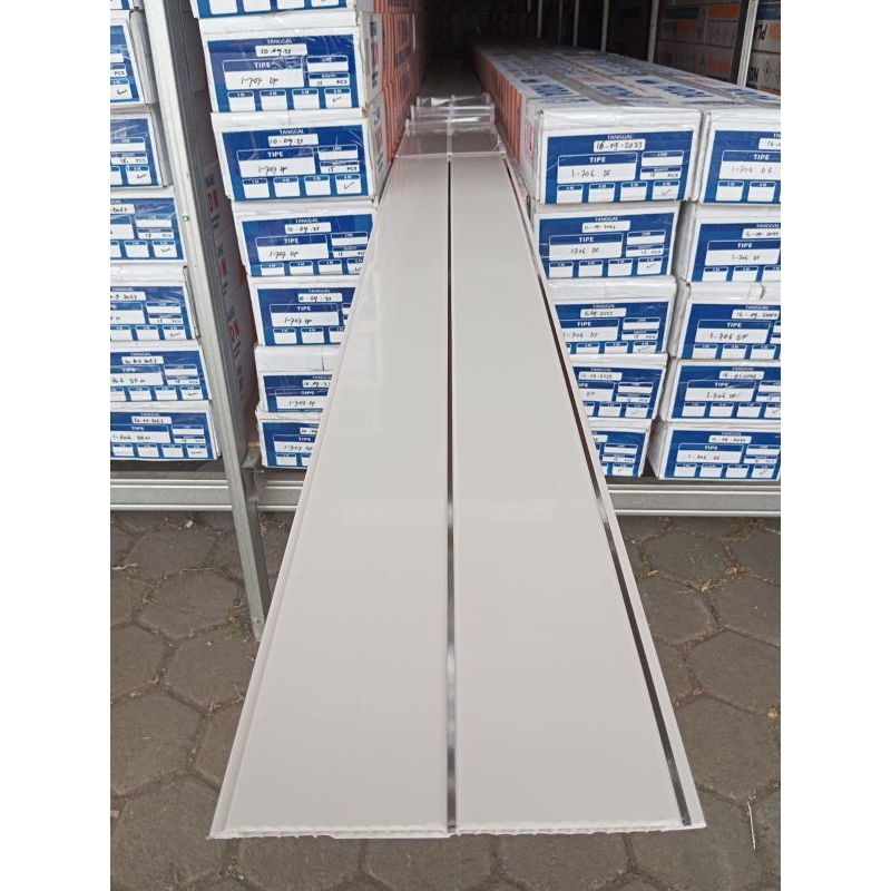 Jual Plafon Pvc putih polos glossy Nat Silver T500 NS | Shopee Indonesia