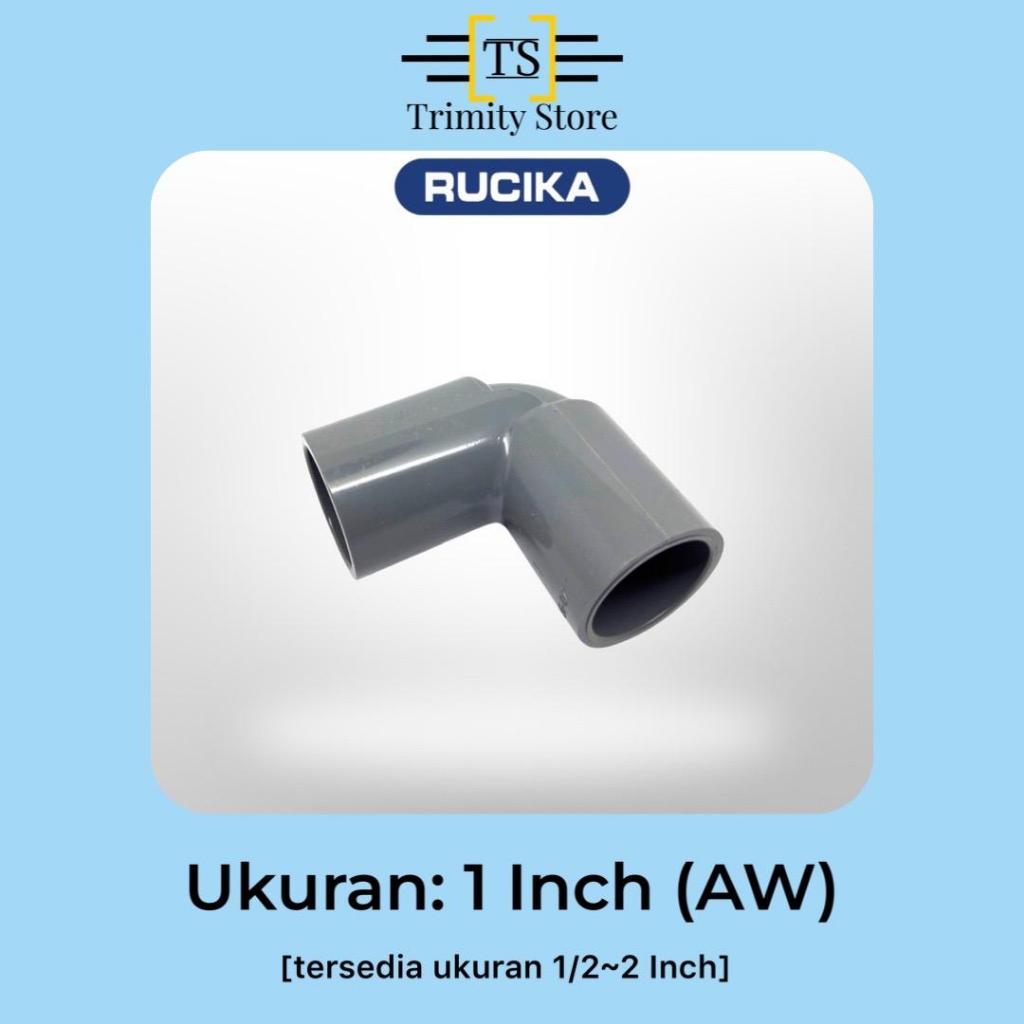 Jual RUCIKA Keni / Elbow 90 Derajat PVC (AW) Ukuran 1 Inch [K-AW ...