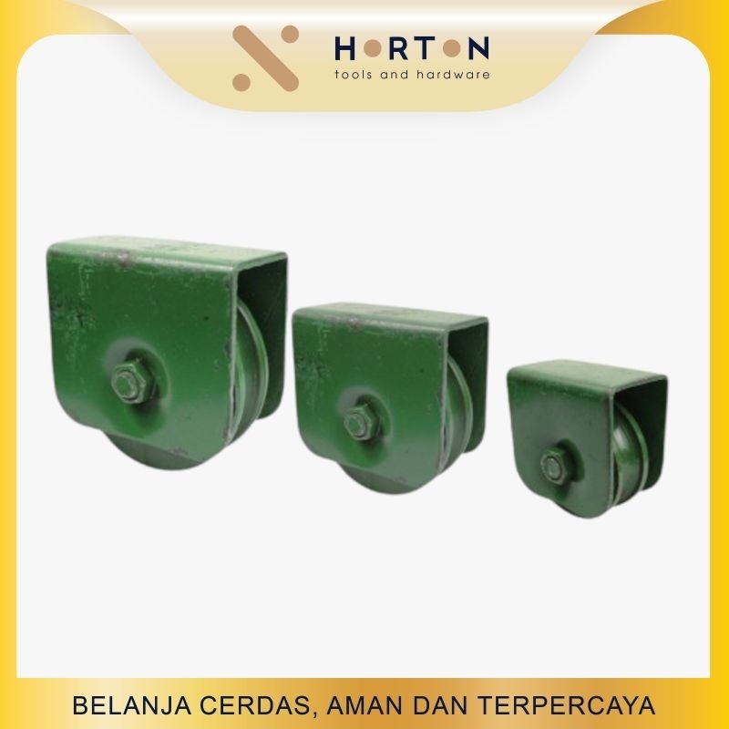 Jual Roda Pagar Hijau / Hitam Bulat Besi Model U / Roda Pagar Bubut ...